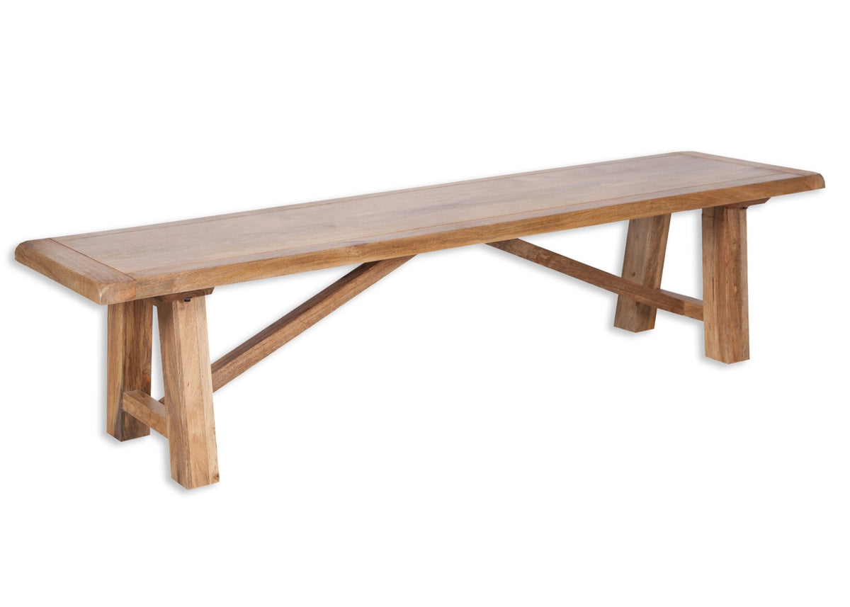 Odisha Solid Chunky Mango Wood Large Dining Bench — Furniture For The Home