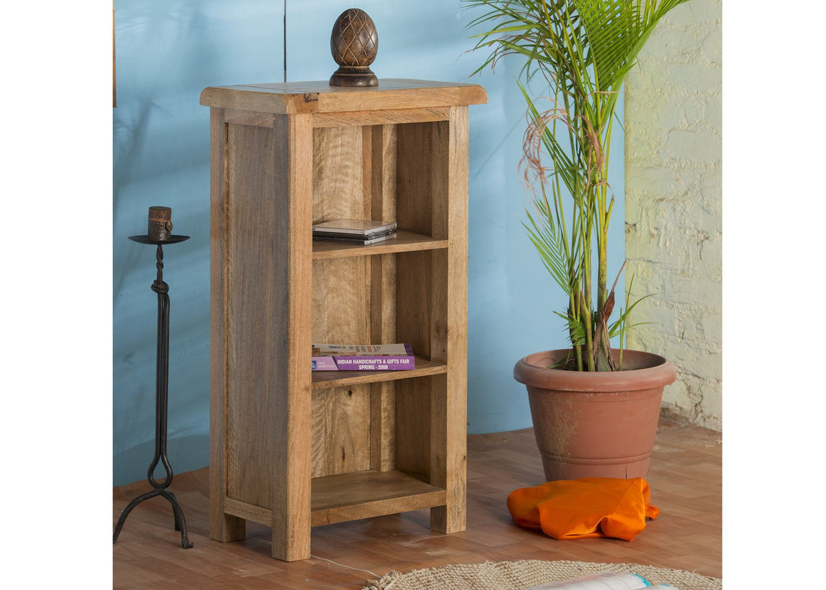 Odisha Solid Chunky Mango Wood Small Bookcase / DVD Rack — Furniture For The Home
