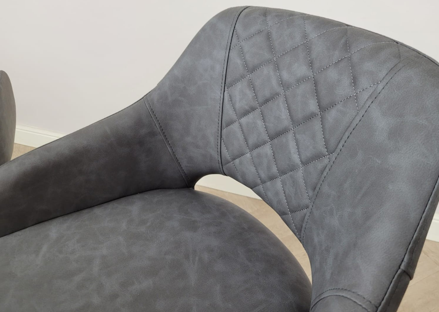 Industrial Bar Stool | Grey Leather Industrial Bar Stool — Furniture ...