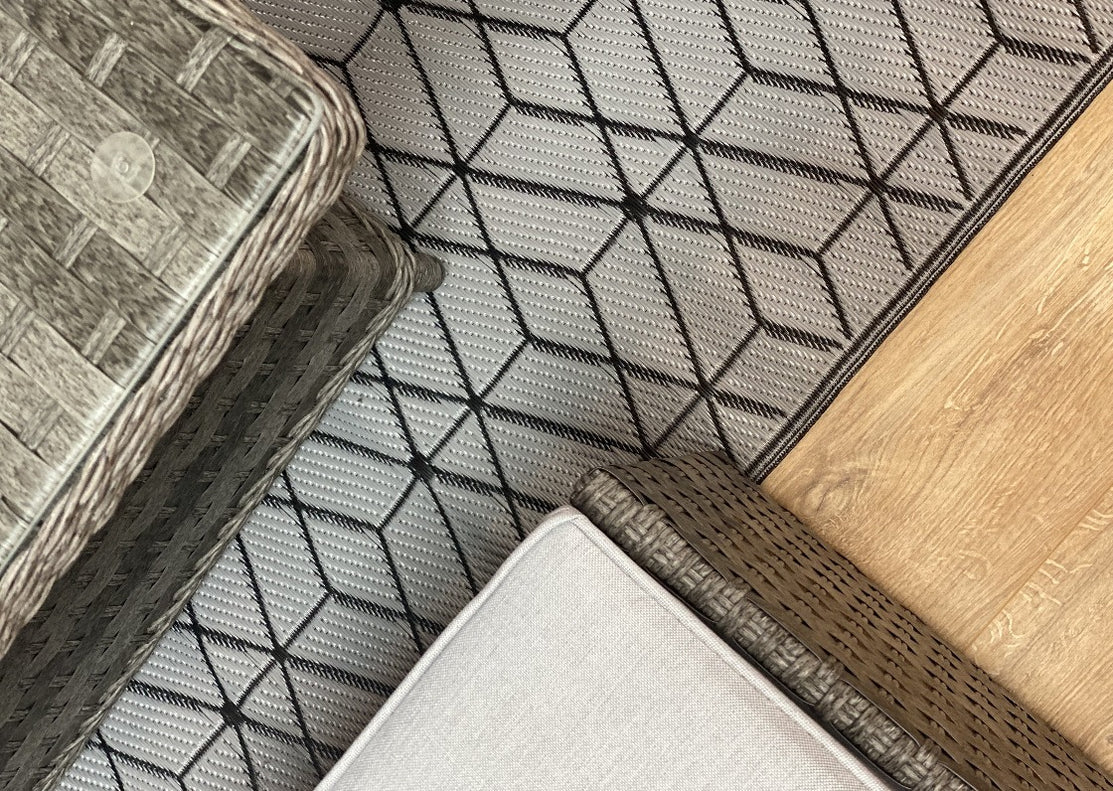 Square Rattan Corner Sofa Sets | Dark Grey Rattan Rising Table Set ...