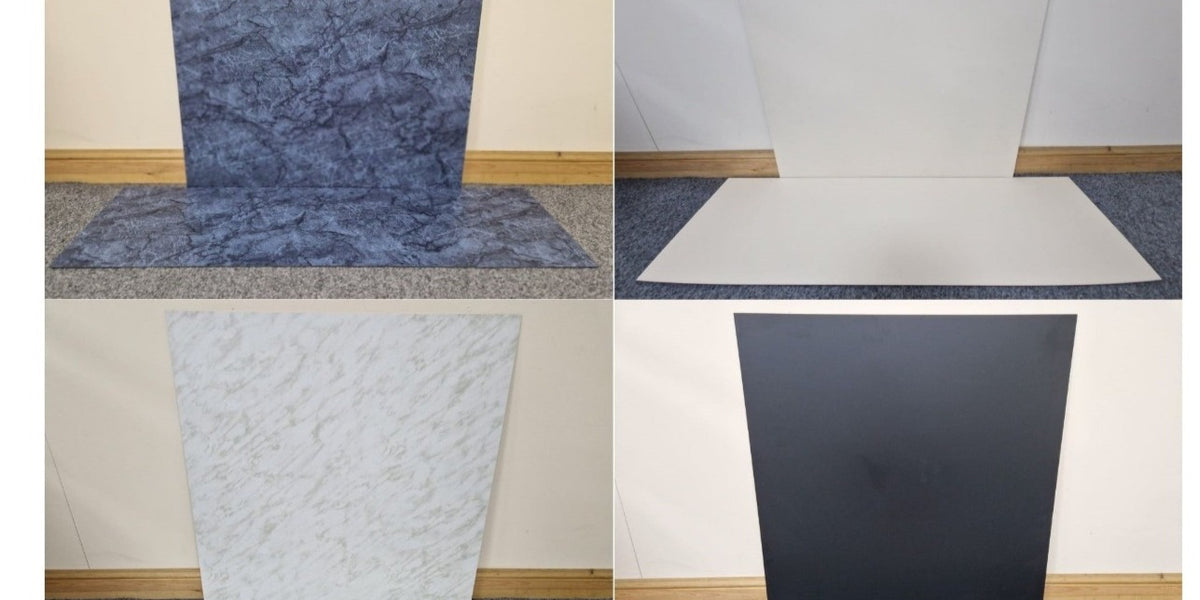 Marble Effect HPL Laminate Fireplace Back Panel & Hearth Sets ...