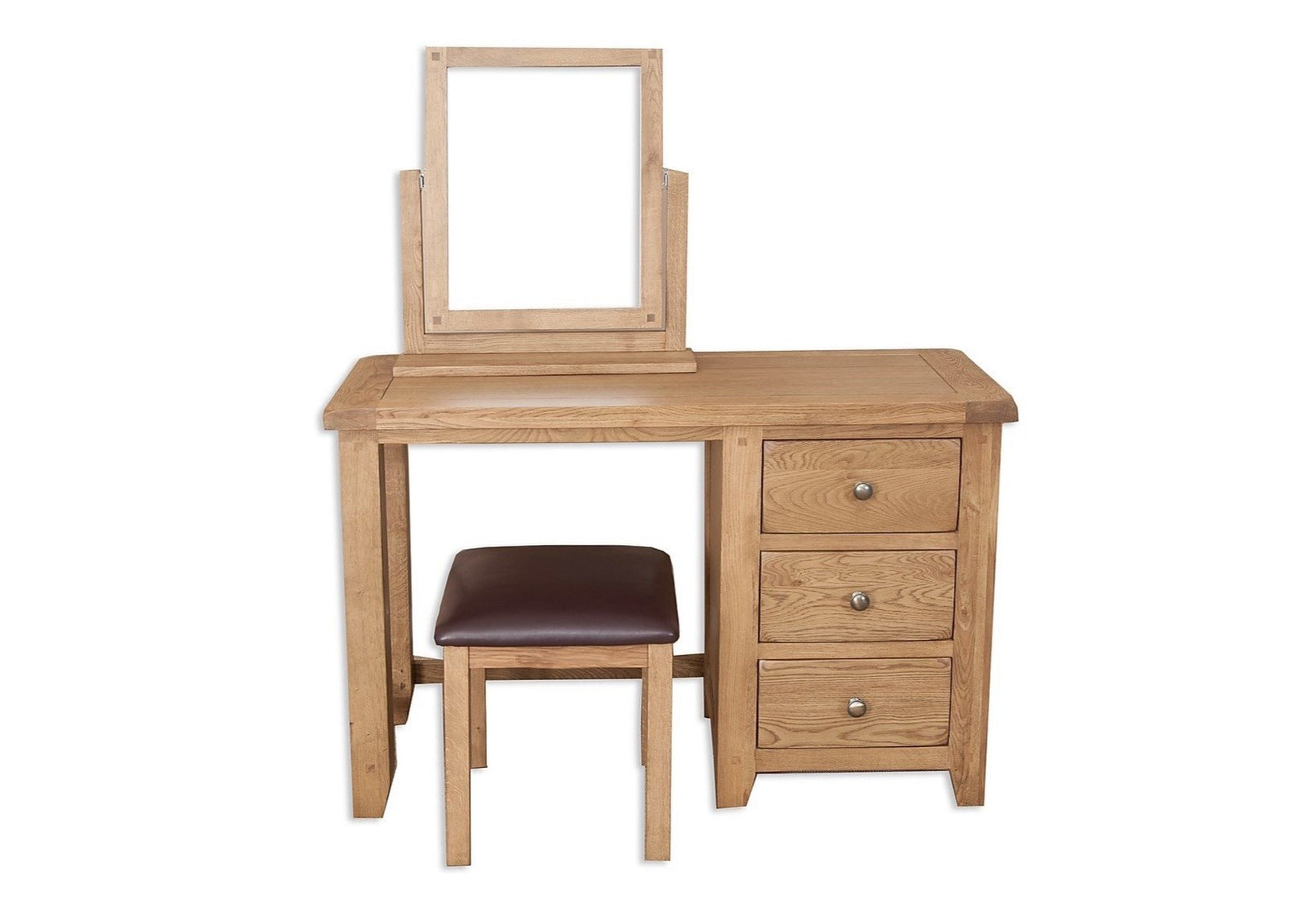 'Oakwood Living' Country Oak Dressing Table / Desk — Furniture For The Home