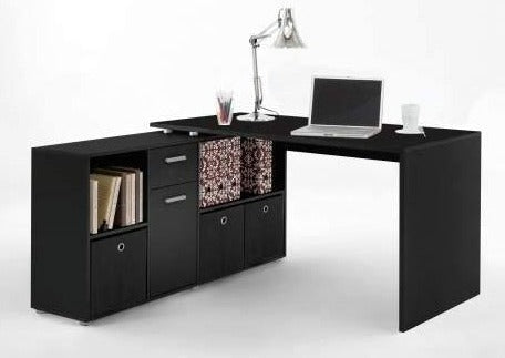 SlumberHaus Lex Black Modern Corner Computer Desk — Furniture For The Home