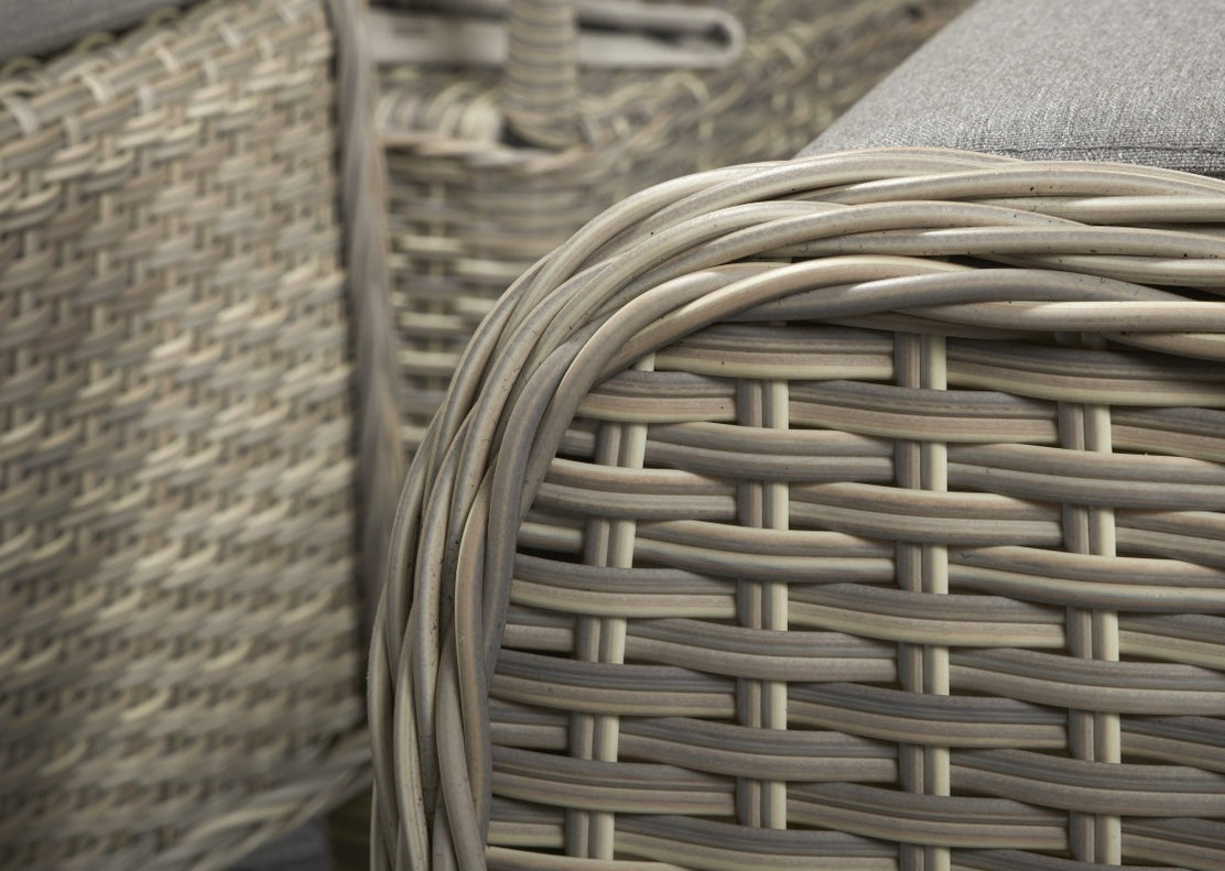 Large Rattan Corner Sofa Set With Firepit | Meghan Firepit Set ...