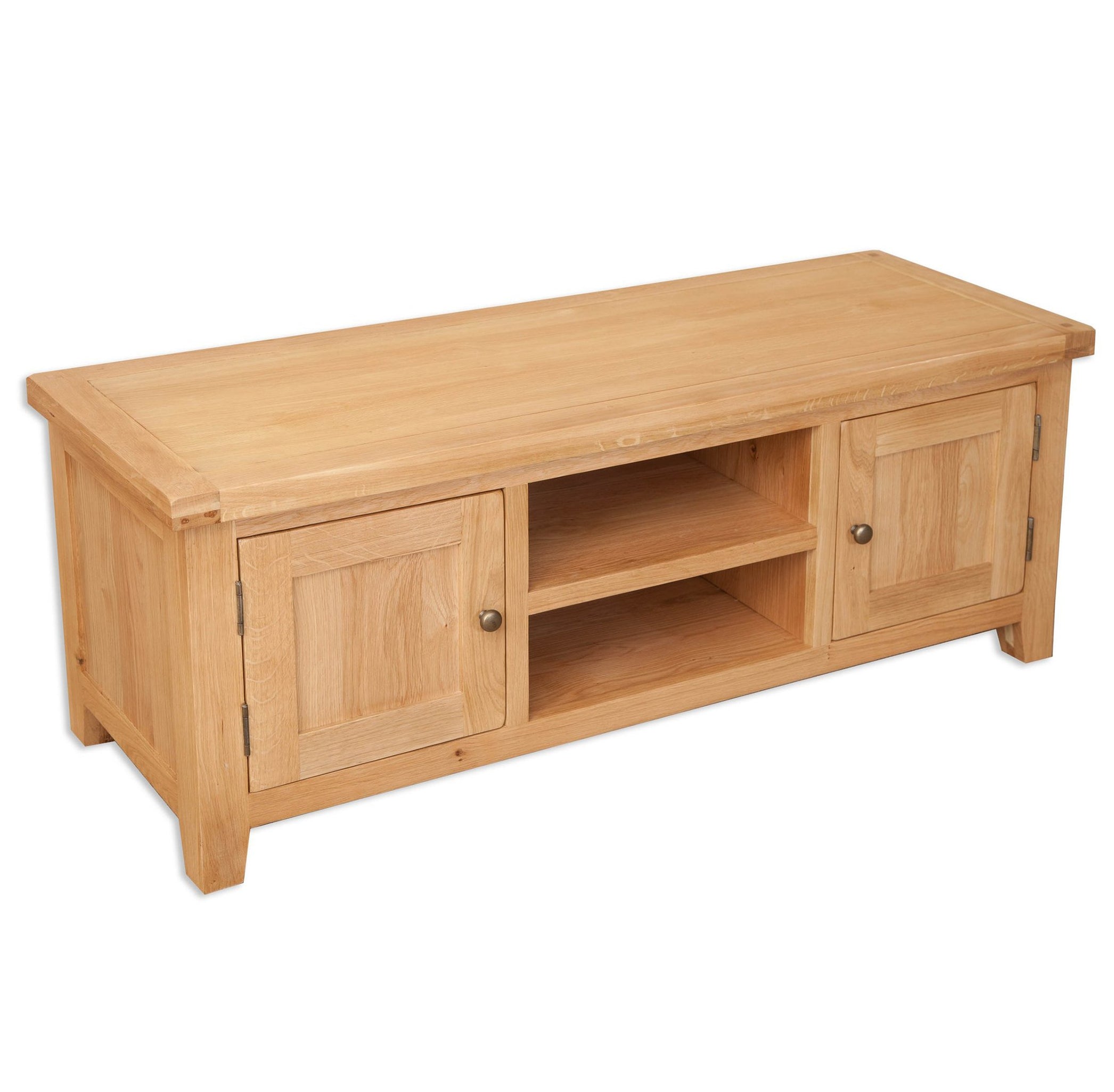 'Oakwood Living' Natural Oak Plasma TV Unit — Furniture For The Home